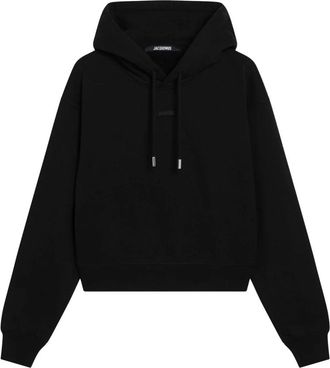 Jacquemus Femme, Sweatshirts et sweats &agrave; capuche, Noir, Taille: 42 FR Le Sweat &agrave; capuche Gros Grain