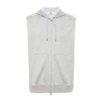 Brunello Cucinelli Homme, Vestes, Gris, Taille: L SweaT-shirt sans manches