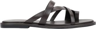 Estro & Luminara Femme, Chaussures, Brun, Taille: 37 EU Sandales Plates &agrave; Bride dOrteil