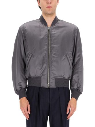 Tom Ford Silk Bomber Jacket - Gray
