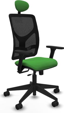 Piqueras y Crespo B&uuml;rostuhl mit 24-Stunden-Nutzungszertifikat, mit 3D-Armen, h&ouml;henverstellbare Lendenwirbelst&uuml;tze und festes Kopfteil, ausgestattet mit Syncro/Traslack.