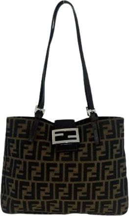 Fendi Pre-owned Sac bandouli&egrave;re en toile et cuir Zucca - Femme - Pre-owned - Brun - Taille: ONE Size