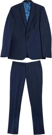Paul Smith Homme, Costumes, Bleu, Taille: M Completo Soho Gessato Lana e Lino