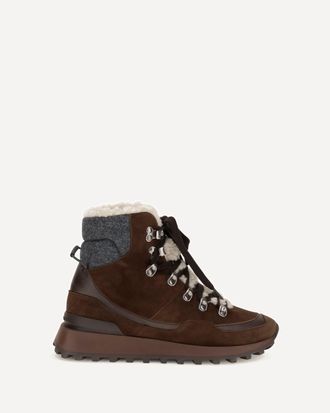 Brunello Cucinelli Suede lace-up Ankle Boots Female 40