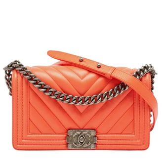 Chanel Sac bandouli&egrave;re vintage Pre-owned - Femme - Pre-owned - Orange - Taille: ONE Size