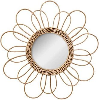 Atmosphera Atmosphera - Miroir Fleur - rotin D38 cm