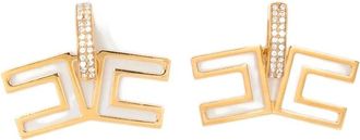 Elisabetta Franchi Femme, Accessoires, Jaune, Taille: ONE Size Boucles doreilles avec strass