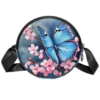Generic Petit sac &agrave; bandouli&egrave;re Circle pour femme, petit sac &agrave; bandouli&egrave;re avec fermeture &eacute;clair, bretelles r&eacute;glables, sac &agrave; main rond d&eacute;contract&eacute; pour femmes