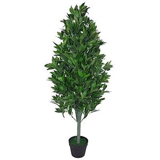 Leaf Realistische künstliche Lorbeerkapfen, 2 Stück, Lorbeer-Formschnitt