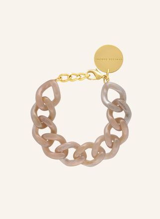 Vanessa Baroni Vanessa Baroni Armband Mini Flat Chain Bracelet Biancone Marble By Glambou gold