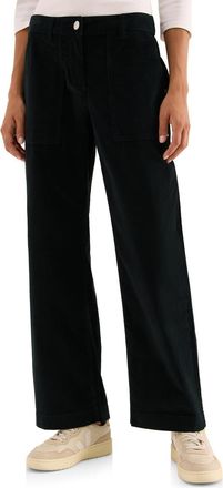 Cecil Damen 3716857 Wide Leg Cordhose, Ink Green, 31W / 30L EU