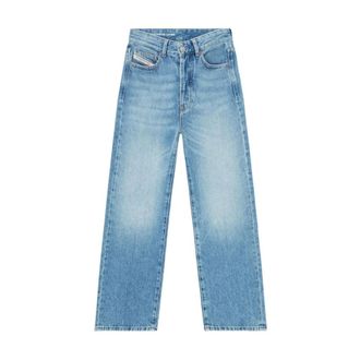 Diesel Jean Droit Taille Haute 1981 D-Went - Femme - Jeans - Bleu - Taille: W27