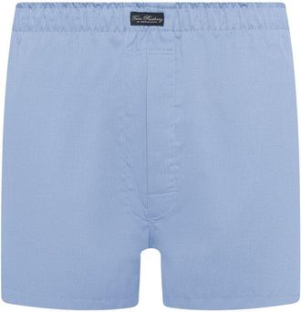 Tom Rusborg Unifarbene Boxershorts aus Baumwolle in Oxford-Qualit&auml;t in