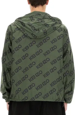 Kenzo Monogram Hooded Jacket - Brown