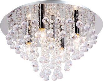 Nino Leuchten Nino Leuchten - Deckenleuchte Deckenlampe Kronleuchter Esszimmerlampe Chrom 5-Flammig d 46 cm