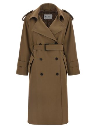 Max Mara Womens Brown Virgin Wool Coat Clothing