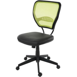 Hhg Profi-Bürostuhl Chicago, Chefsessel Drehstuhl, 150kg belastbar, Kunstleder grün ohne Armlehnen