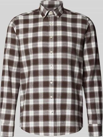 Bugatti Regular Fit Freizeithemd mit Button-Down-Kragen