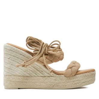 Maneb&igrave; Espadrilles Manebi Hamptons Two Braided Bands Wedge Espadrilles M 1.1 WE Beige