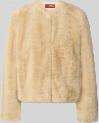 Max Mara Regular Fit Jacke aus Kunstfell mit Rundhalsausschnitt Modell PALCHI