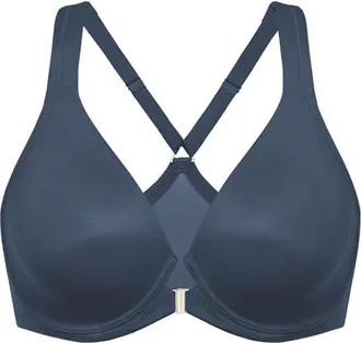 Delimira Soutien Gorge Fermeture Devant Grande Taille avec Armature Decollete Plongeant Dos Nageur Non Rembourré Sargasse 105D