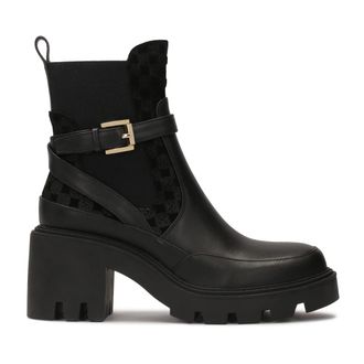 Kazar Schwarze Stiefeletten mit Slip-On auf fester Sohle mit Absatz - - Shoes - Damen - Schwarzk - 35 EU