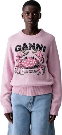 Ganni Damen, Strickwaren, Rosa, MGr&ouml;&szlig;e