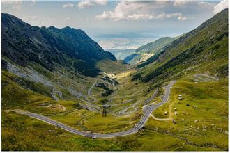 artboxONE Poster 90x60 cm Natur Die Transfaragasan in den Karpaten - Bild rumänien Berge karpaten