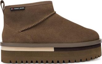 Tommy Jeans Schneeschuhe Tjw Flatform Snow Boot Suede EN0EN02841 Braun