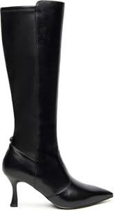 Nero Giardini I410835DE Bottes Femme en Cuir Et Matière Technique - Noir 37 EU