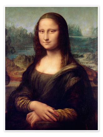 Posterlounge Mona Lisa Poster von Leonardo da Vinci 50 x 70 cm Wandbilder Wanddeko