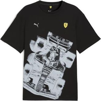 Puma T-shirt Scuderia Ferrari de qualit&eacute; sup&eacute;rieure pour homme, Noir, S