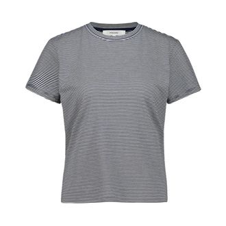 Frame Denim Gestreiftes Baumwoll-T-Shirt mit Rundhalsausschnitt - - Tops - Damen - Blau - M