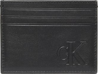 Calvin Klein Herren Kartenetui Bold aus Leder, Schwarz (Black), Einheitsgr&ouml;&szlig;e