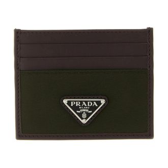 Prada Kartenetui aus Re-Nylon und Saffiano-Leder - - Accessories - Herren - Schwarzk - ONE SIZE