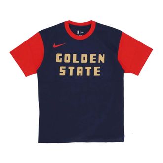 Nike Homme, Tops, Bleu, Taille: L Tee-shirt City Edition Basketball Goldwar Navy