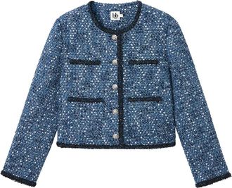 B+ab veste en tweed à boutonnière - Bleu