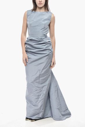 Super Blond Meerjungfrauenkleid aus Seide mit tiefem R&uuml;ckenausschnitt Super Blond