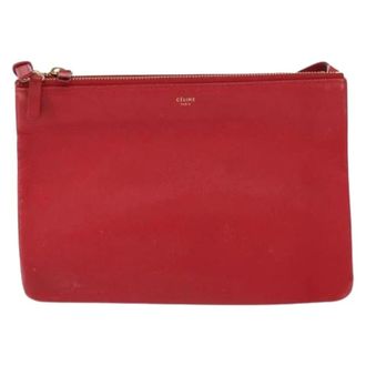 Celine unisex, Pre-owned, Rouge, Taille: ONE Size Pre-owned Trio crossbody bag