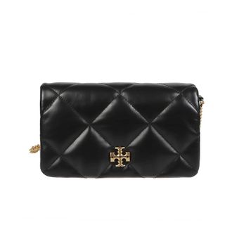 Tory Burch Femme, Sacs, Noir, Taille: ONE Size Kira Diamond Quilt Charm Chain Wallet