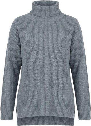 Ulla Popken Rollkragenpullover Pullover Strukturstrick A-Linie Rollkragen Langarm