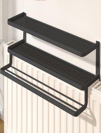 Generic W&auml;schetrockner-Heizk&ouml;rperregal - an der Wand schwebende Halterung ohne Bohren, Aufbewahrungsregal mit oberer Abdeckung for Wohnzimmer, Schlafzimmer, B