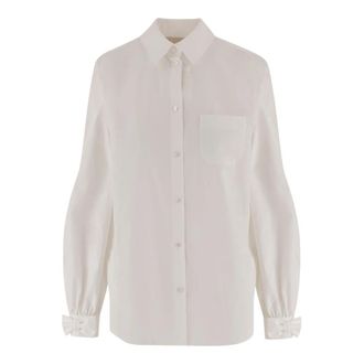 Valentino Garavani Hemd aus Baumwollpopeline mit Schleifen-Detail - - Blouses & Shirts - Damen - Wei&szlig; - S