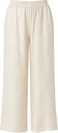 Max Mara Femme, Pantalons, Beige, Taille: 38 FR Pantalon large en lin