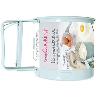 ScrapCooking Saupoudreur Tamis &agrave; Poign&eacute;e - Tamiseur Automatique - Saupoudreuse pour Farine, Cacao, Sucre Glace, Poudres - Pour P&acirc;tisseries, Desserts, Cuisine - 516
