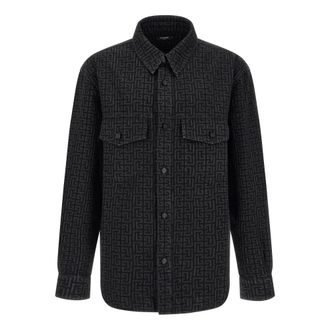 Balmain Surchemise en Coton Pur - Homme - Vestes - Noir - Taille: L