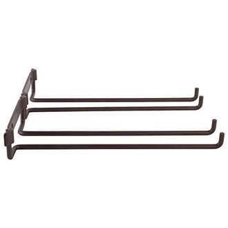 RAGUSO Porte Verres &agrave; vin, Porte gobelet &agrave; vin Rouge en m&eacute;tal Suspendu, Barre &agrave; la Maison, Porte Verres &agrave; vin, 2 rang&eacute;es