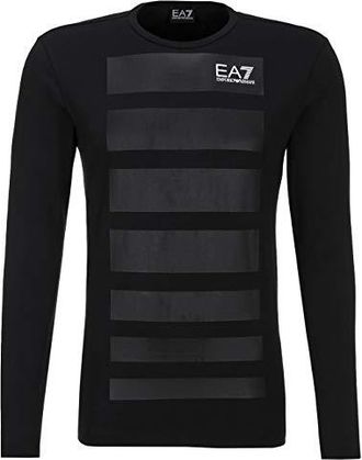 Emporio Armani T-Shirt Homme EA7 6XPTD2 PJ20Z, Manches Longues, Col Rond (Noir, M)