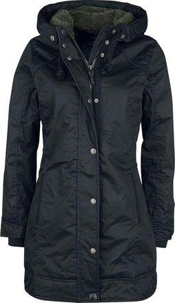 Brandit Damen Parka Parka Luca 9389, Gr. XX-Large, Schwarz (Black 2)