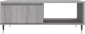 Generic Moderner Couchtisch, Schublade und Offenes Staufach, Holzwerkstoff f&uuml;r Wohnzimmer, Rezeption (Graues Sonoma)